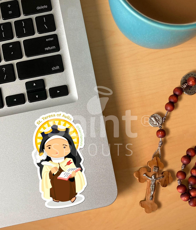 St. Teresa of Ávila Catholic Sticker – Patron of Spain and the Interio ...